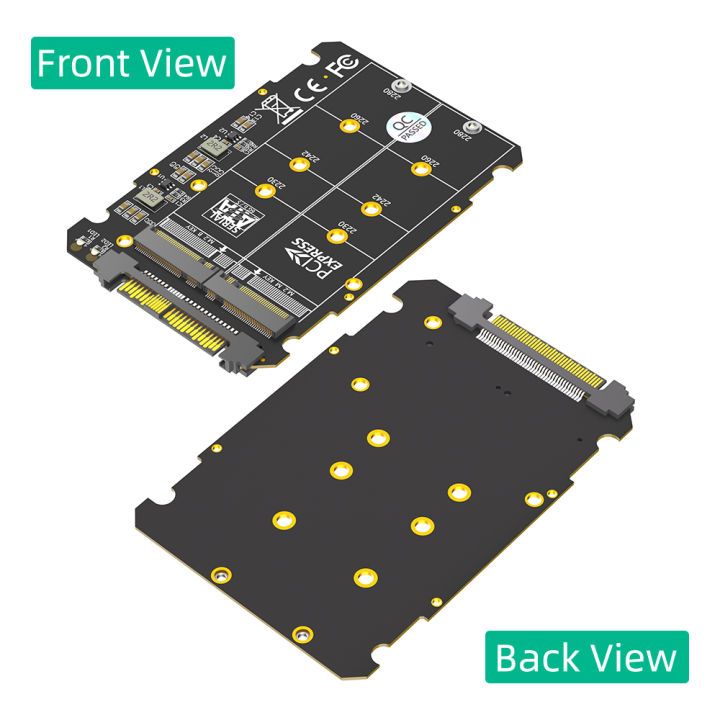 M.2 SSD to U.2 Adapter 2 in 1 M.2 NVMe SATA-Bus NGFF SSD to PCI-e U.2 ...