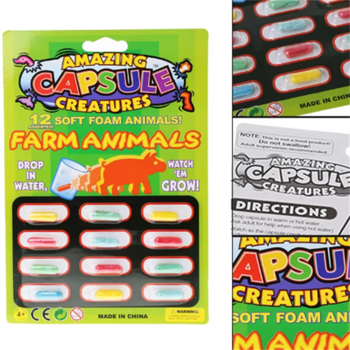 Bubble Swelling Capsules Bath Toy Absorbent Sponge That Grow Larger ...