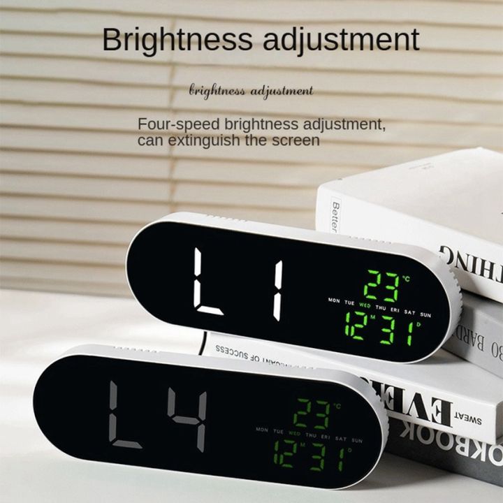 Large Digital Wall Clock Temperature and Date Week Display Electronic ...