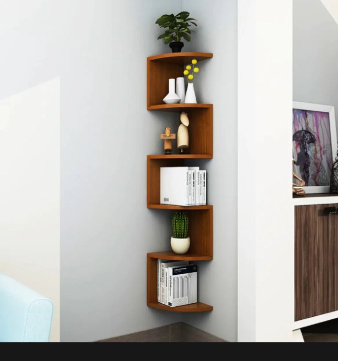 5 layer wall mounted corner shelves ,storage shelves book shelves ...