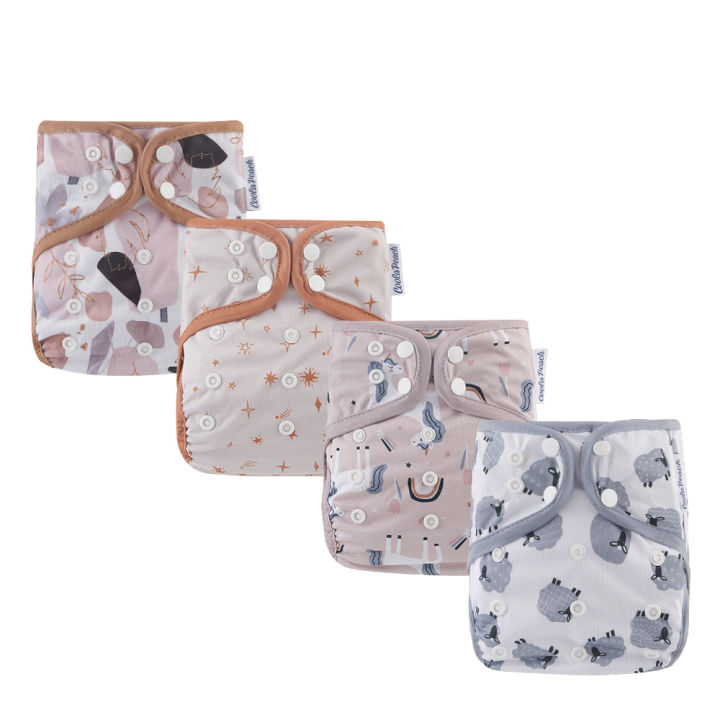 Recycled PUL Waterproof Diaper Cover Adjustable Washable One Size For 3 ...