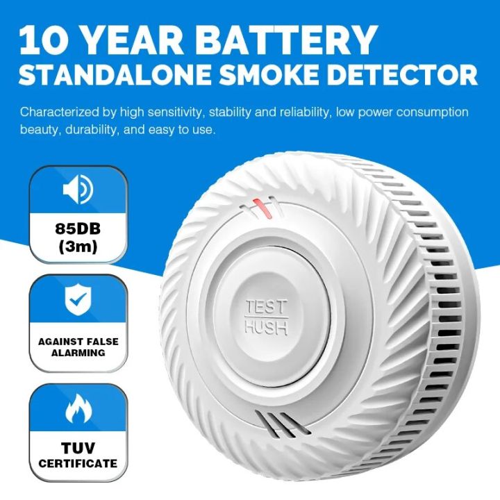 1pc Smoke Detector Warning, Indoor Fire Detection, 85dB Siren Sound ...