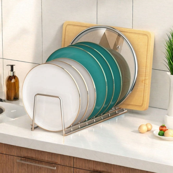 Small Dish Drainer Expandable Kitchen Dish Drying Rack Metal Plate ...