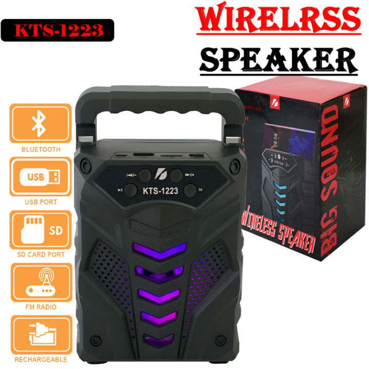 KTS-1223 Mini Portable 4-Inch Wireless Bluetooth Speaker with High ...