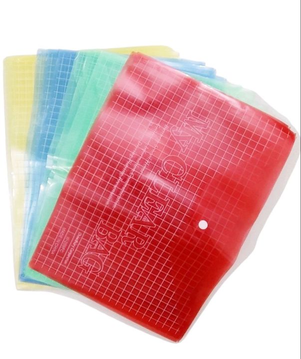 04 Pcs My Clear Bag 9c (Soft) / My Clear File / Button File / Documents ...
