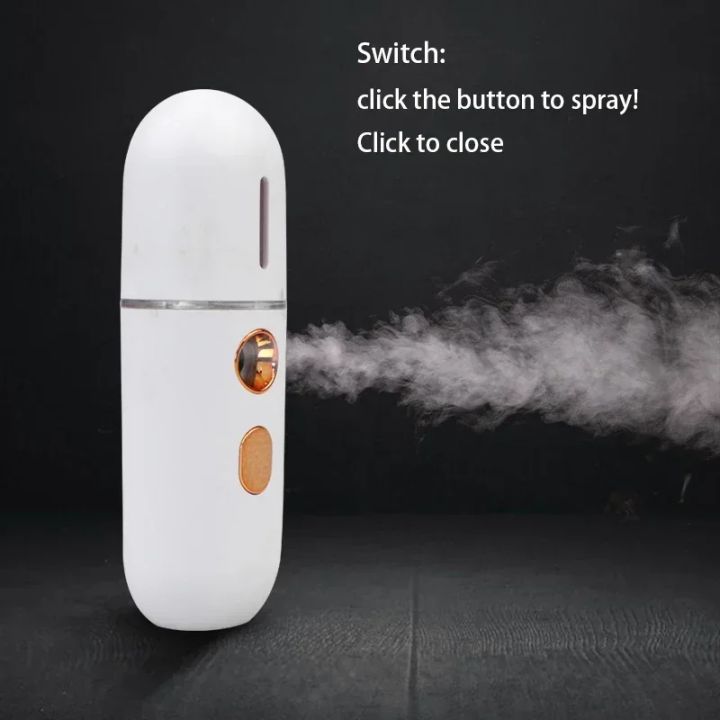 Mini Portable Humidifier Nano Mister Facial Steamer Device Beauty Spray ...