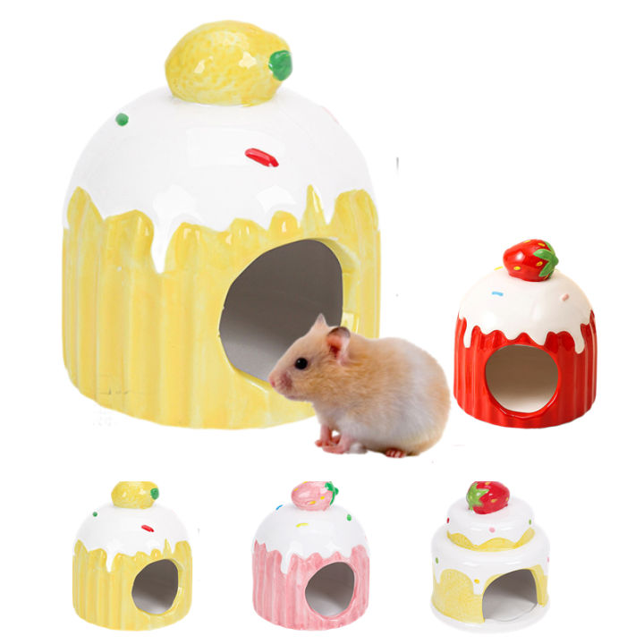 Cake Style Chinchilla Mini Hut Cave Cage Accessory Dwarf Hamsters ...