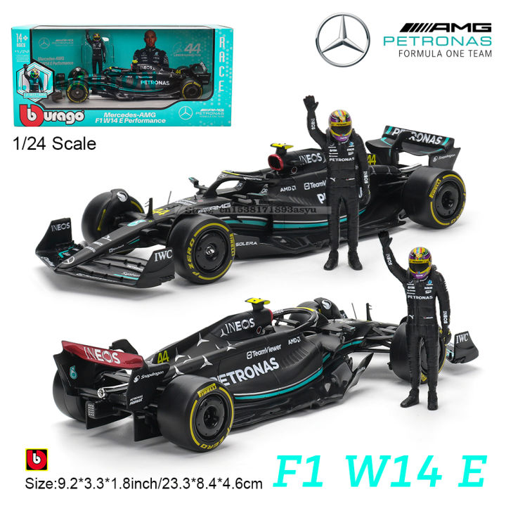 Bburago 1:24 2023 F1 Mercedes-AMG W14+Winning Doll 44# Hamilton 63 ...