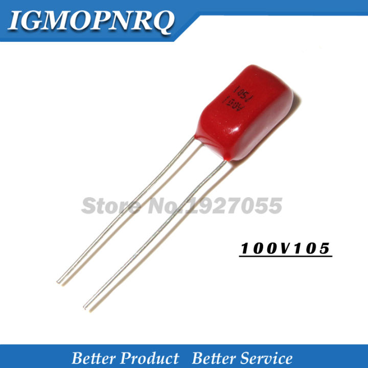 10PCS 100V105J 1UF 5mm Pitch 100V 105J 105 CBB Polypropylene Film ...