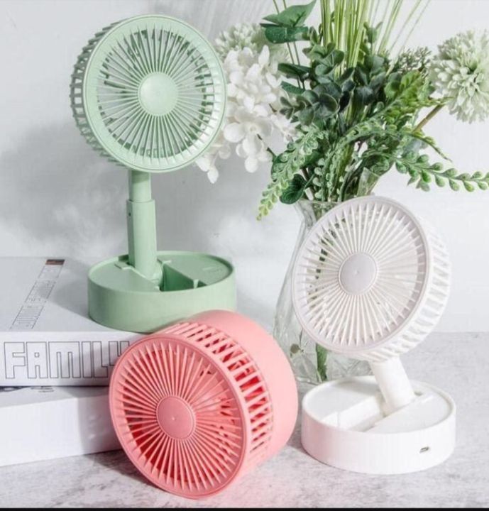 Portable fan USB rechargeable folded table desk fan telescopic floor 3 ...