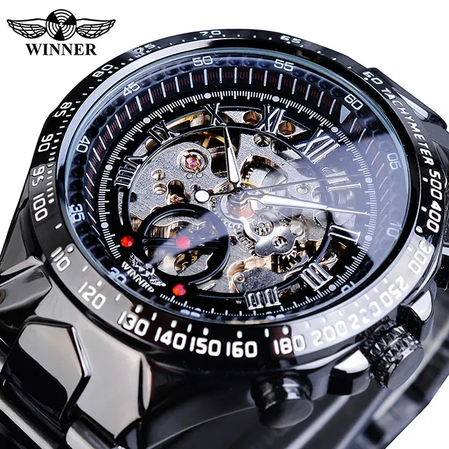 Winner Mechanical Sport Design Bezel Fashion Watch Mens Watches Top ...