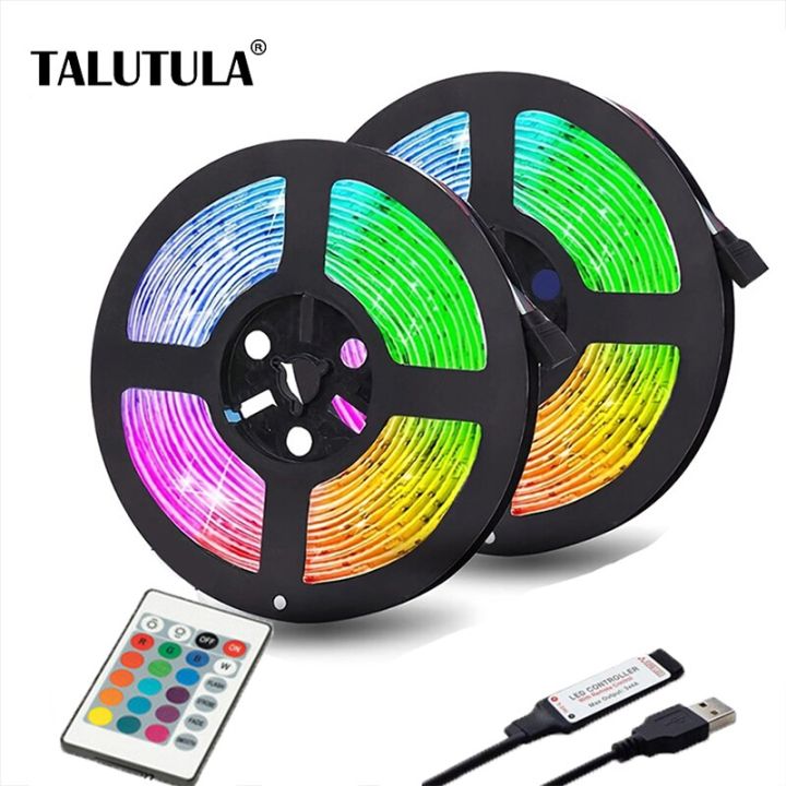 2M LED Light String 60 Leds Computer Desk DIY Backlight 24 Key Remote ...