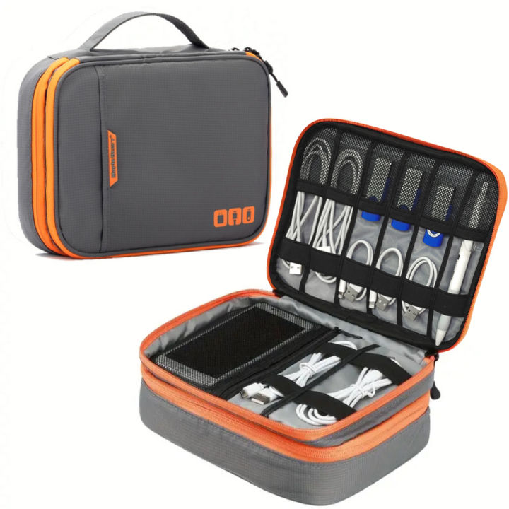Cable Storage Bag Digital Electronic Organizer Pouch Portable USB Data ...