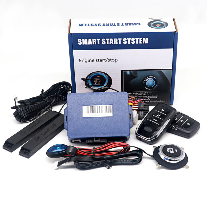 Car Alarm With Autostart Push One Button Auto Start Stop Keyless Entry ...