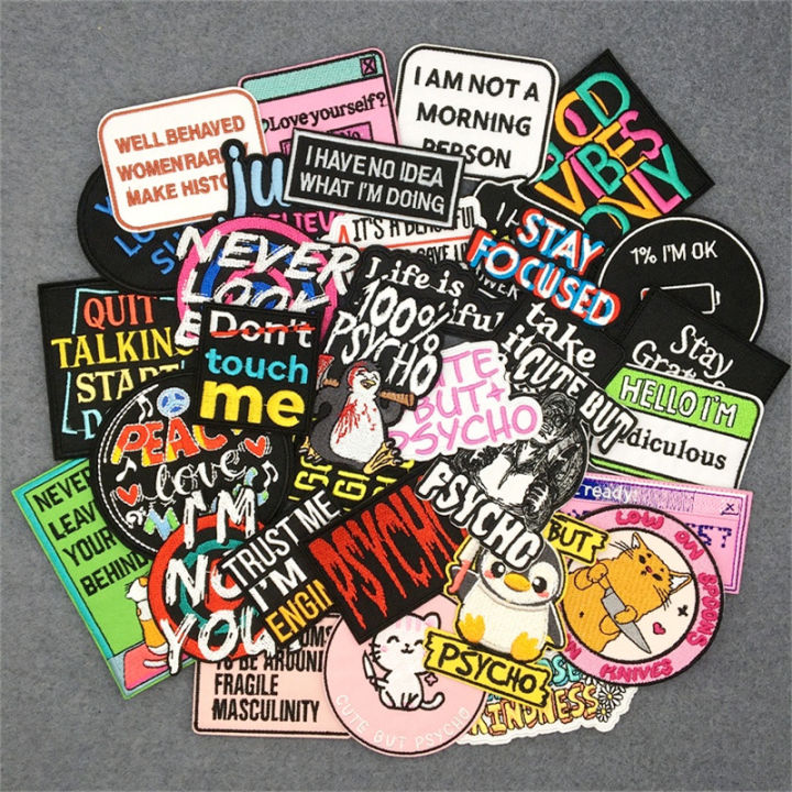 Colorful Letter Embroidered Patches For Clothing Thermoadhesive Patches ...