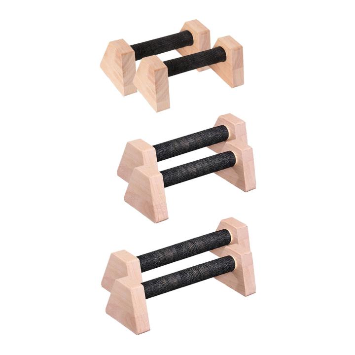 2x Push up Stands Handstand Training Wooden for Men Upper Body Strength ...