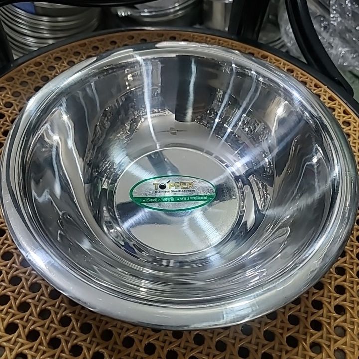 RFL Topper Stainless Steel Gamla Bowl Size 11 | Daraz.com.bd