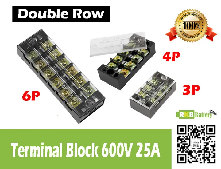 [Ready to ship] 3p 4p 6p 600V 25A covered barrier terminal block | Shop ...