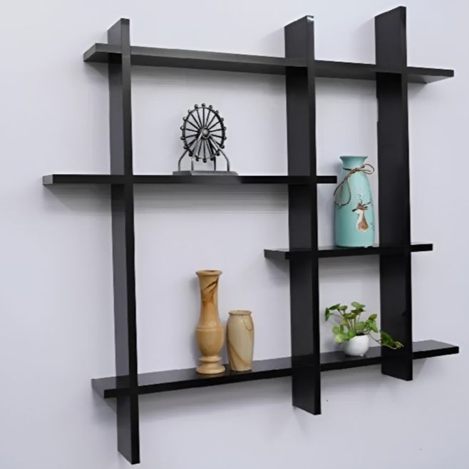Wall-Mounted Multi-Compartment Shelf | 35 Inch Large Square Display ...