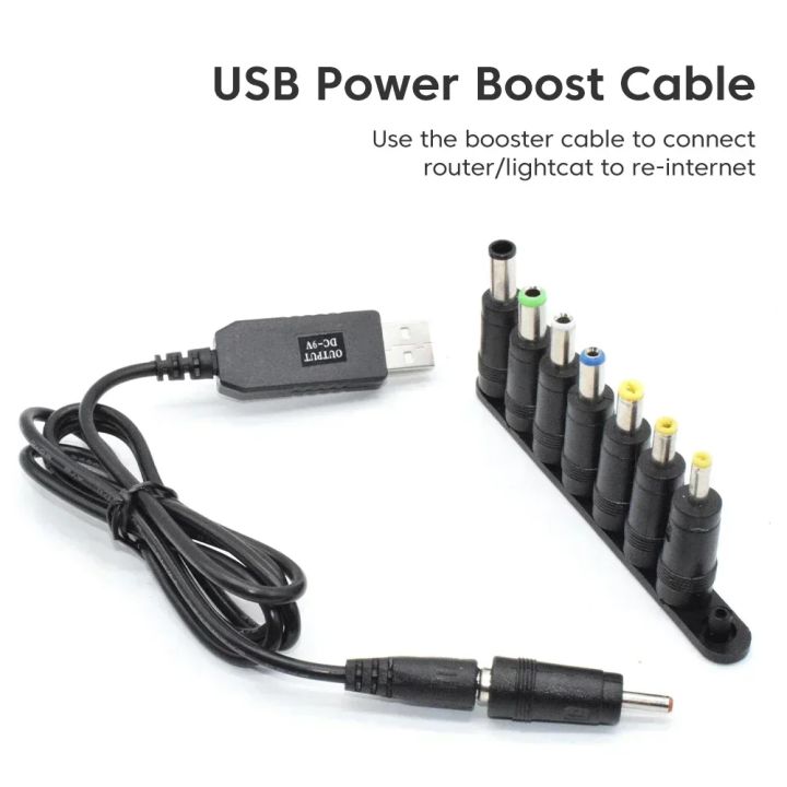 USB to DC Jack Charging Cable OLAF USB to DC Power Cable 5V To 12V Boost Converter 8 Adapters ...
