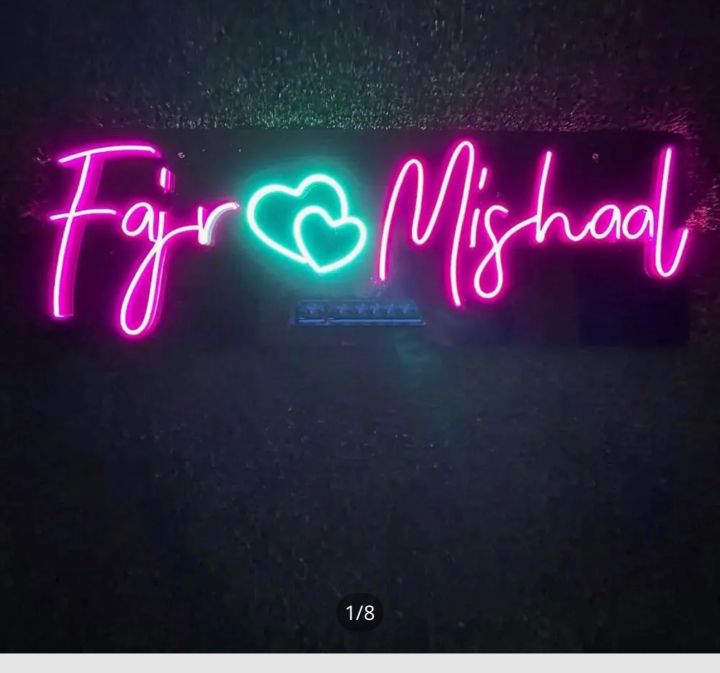 Customized your Name Neon Sign 6x24 With Free Adapter and Hanging Chain ...
