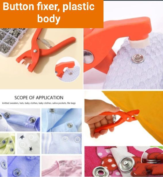 Button fixer Plastic body use, cloth,leather,rubber,plastic,attache ...