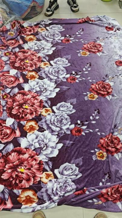 Free delivery Hight quality floral design AC blanket kambal comforter ...