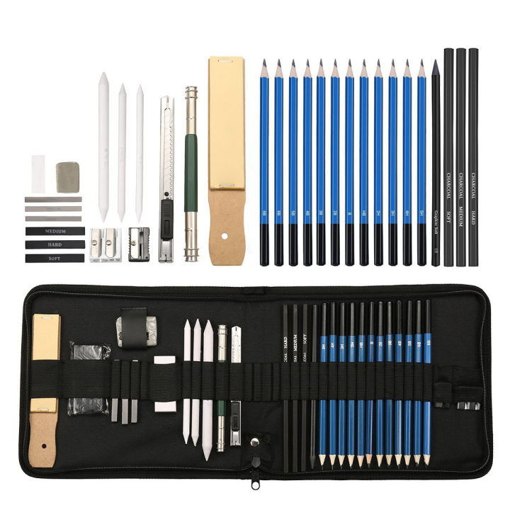 Bview Art Professional 32pcs Artist Sketching Pencil Set Sketch And ...