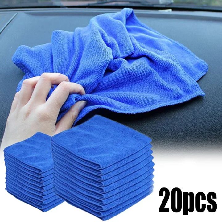 20Pcs 30x30cm Car Wash Microfiber Towels Soft Drying Cloth Hemming Wash ...