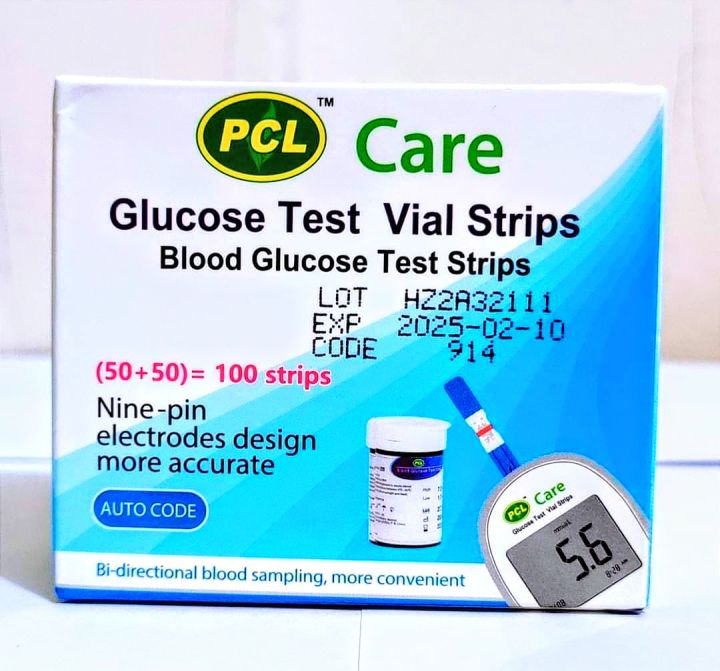 PCL Care Blood Glucose test Strips 50 pcs Strips | Daraz.com.bd