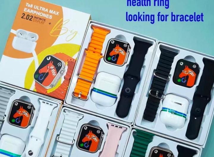 Smart Watch ⌚ Ts8 ultra max with Earphones Hogh quality earphones and ...