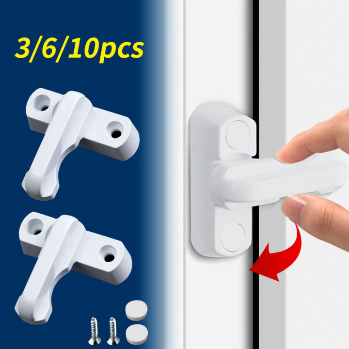 3/6/10 sets of window locks, household balcony door and window locks, T ...