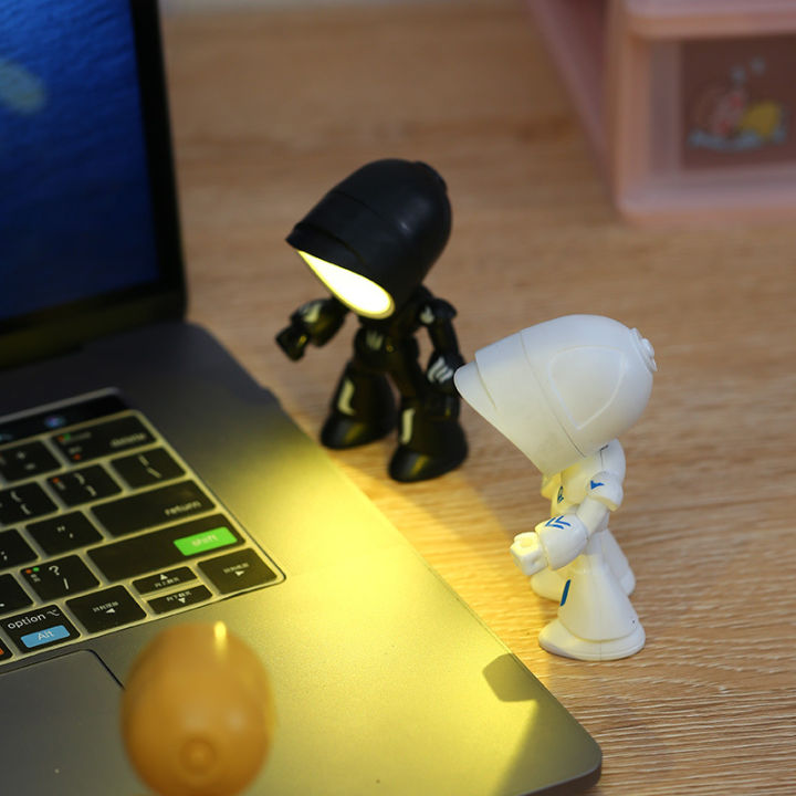 Cute Mini Night Light LED Cartoon Hero Police Desk Lamp Desktop ...