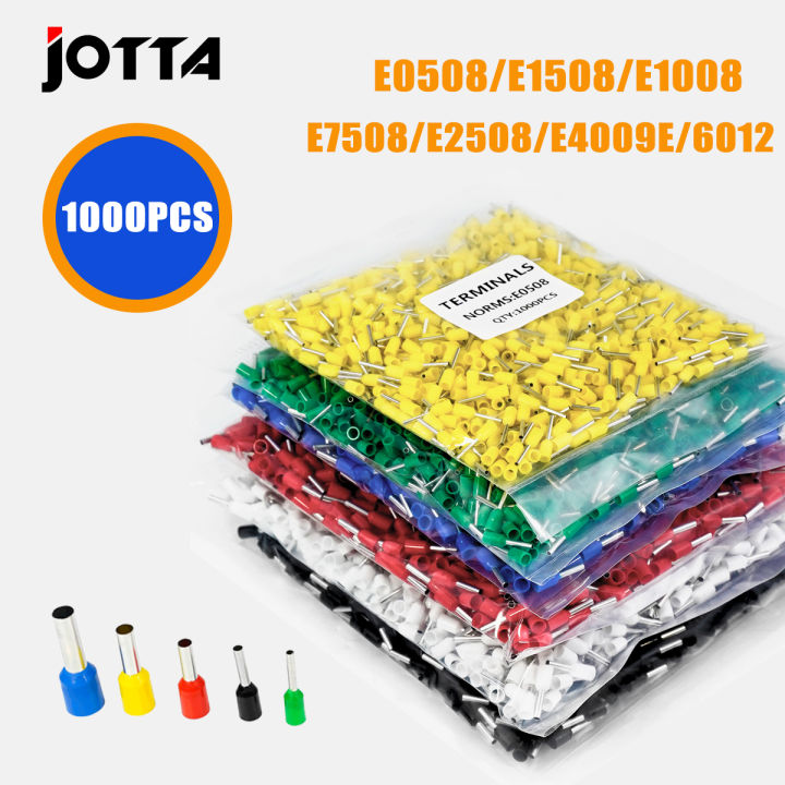 1000PCS/Pack Insulated Cord End Terminal Crimp E0508 1008 1508 7508 ...