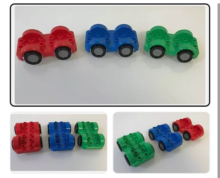 Lego Duplo Lot Of 3 Car Bases 2x6 w/ Red / Green / Blue | Daraz.pk