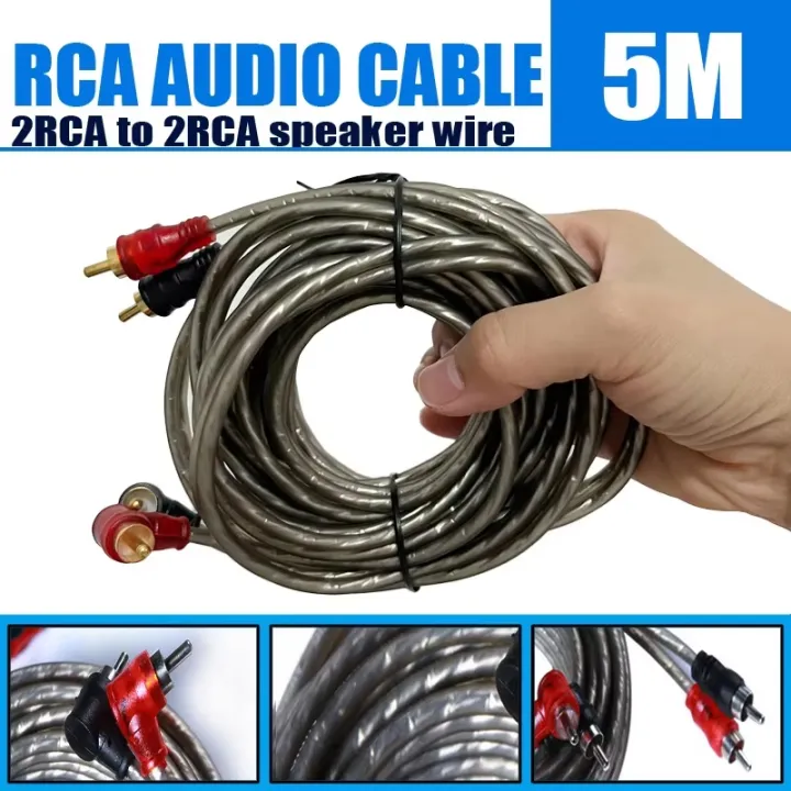 5m Automotive Pure Copper Audio Cable Car Audio System Modification ...