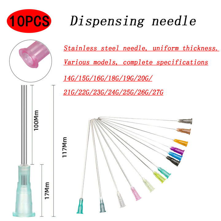 10pcs Extra Long Total length 117mm Needle length 100mm Blunt Tip Flat ...