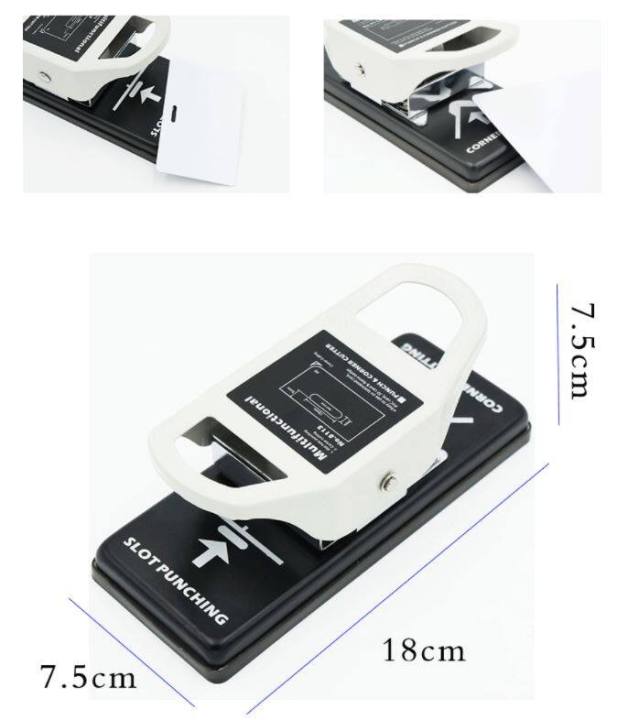 (2 in 1) PVC hole punch 3x13mm. With R5 paper corner cutter | Shop.com.mm