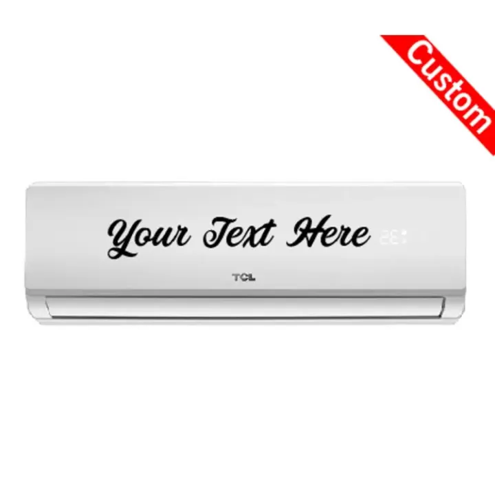 AC Custom Text Sticker (5" x 20") inch Wall Sticker Split Ac Stickers ...