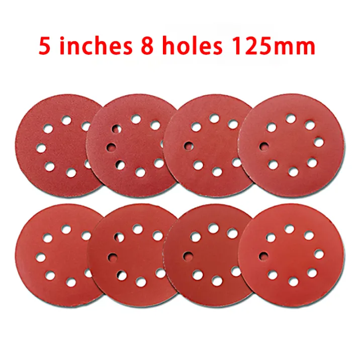 5inch 8 Hole 125mm Sanding Paper Screen Discs Woodworking Metal ...