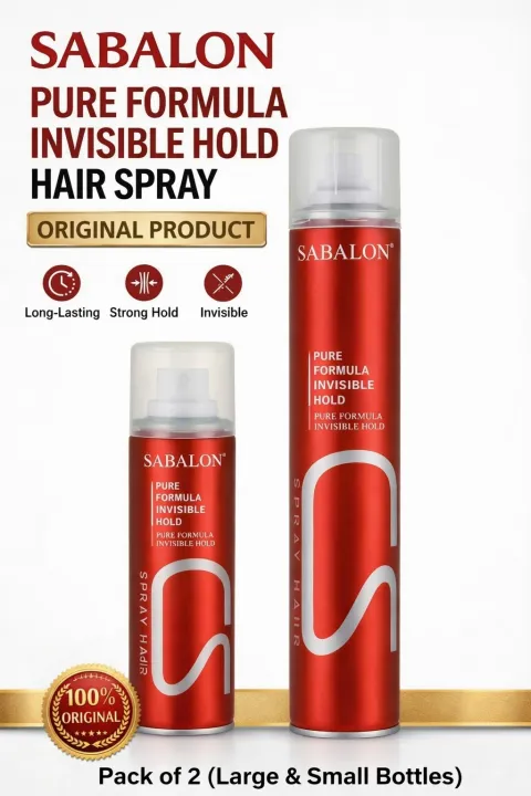 Sabalon Original Invisible Hold Hair Spray – Strong Hold & Long Lasting ...