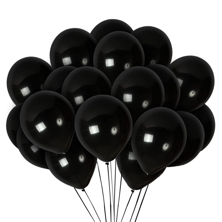 matt balloons balck helium quality 10" (10) pcs set | Daraz.lk