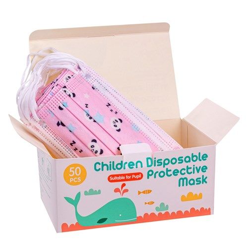 General Use Disposable Kids Face Mask 50 Pack Mask 3 Ply Non Woven ...