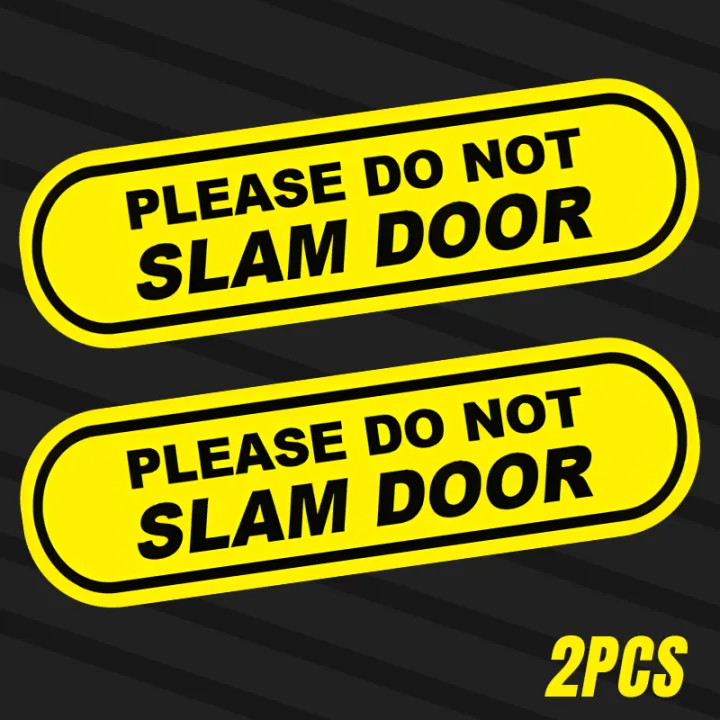 TM70# 2x Please do not slam door Car Window Sticker Decal Car Decals ...
