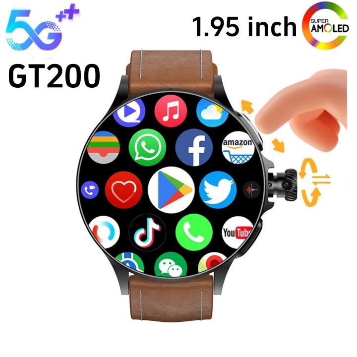 GoldenSpike GT200 Smartwatch 5G 4G Android 1.95'' Amoled Smart Watch ...