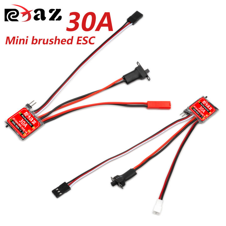 RCXAZ Miniature ESC 30A Mini Brush ESC 2S 4~8v for DIY Mini 1/16 1/18 1 ...