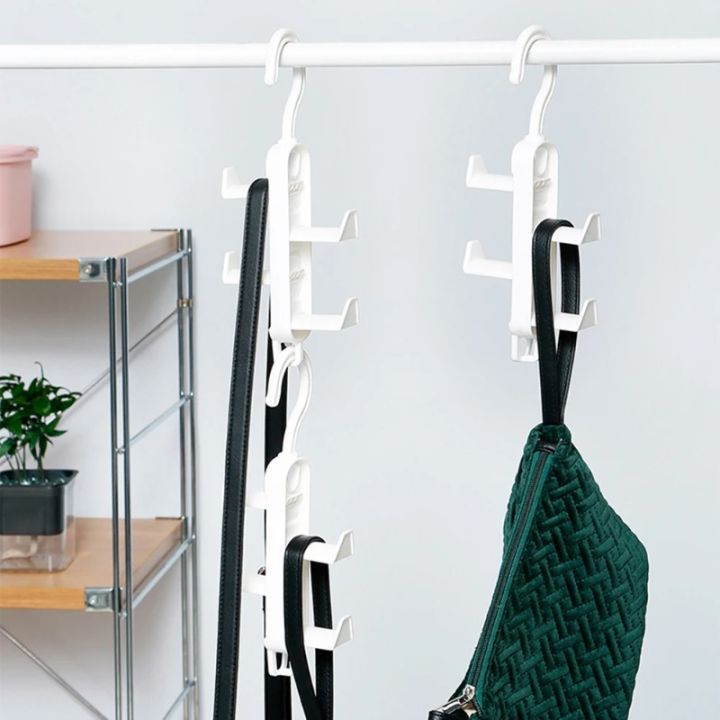 1/2pcs Rotatable Wardrobe Scarf Hook No Punch Storage Hanger Household ...