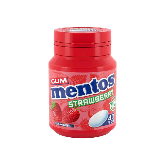 MENTOS STRAWBERRY CHEWING GUM SUGAR FREE 56GM | Daraz.pk