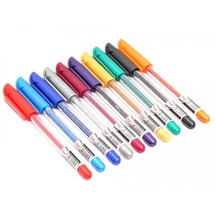 Flair Glitter Pen - 10 Pcs Glitter Gel Pen, Sparkler Color Pens | Daraz ...