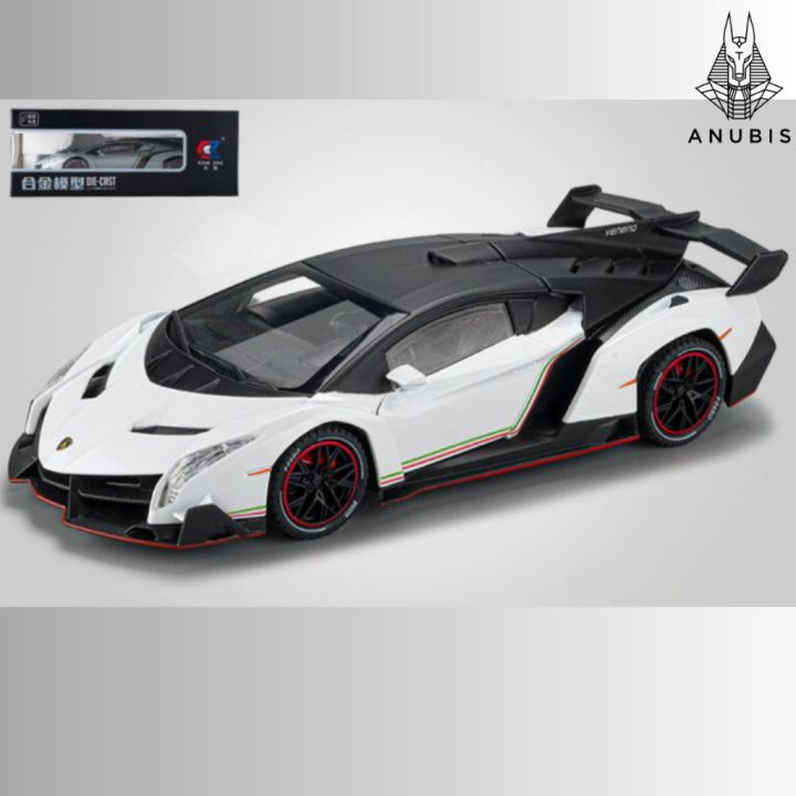 1:24 scale LAMBORGHINI VENENO diecast model car lights sound pull back ...